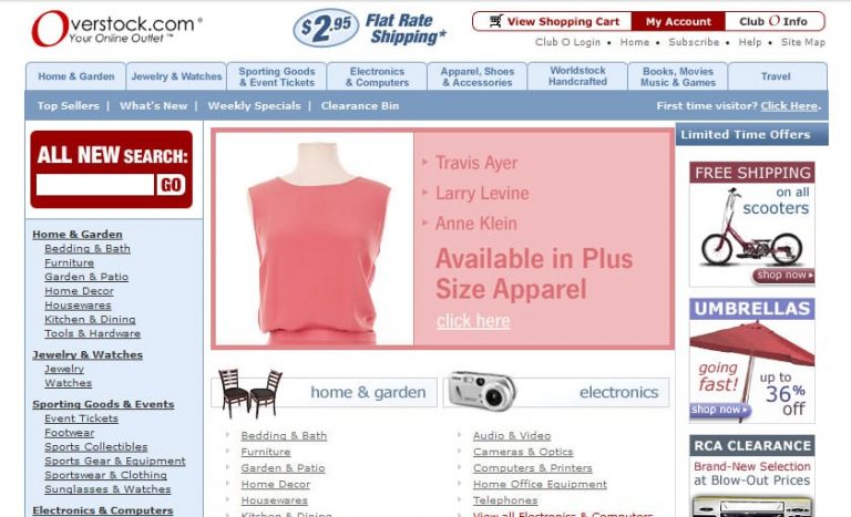 Ecommerce Web Design Trends - 10 Years of Overstock.com | Digital ...