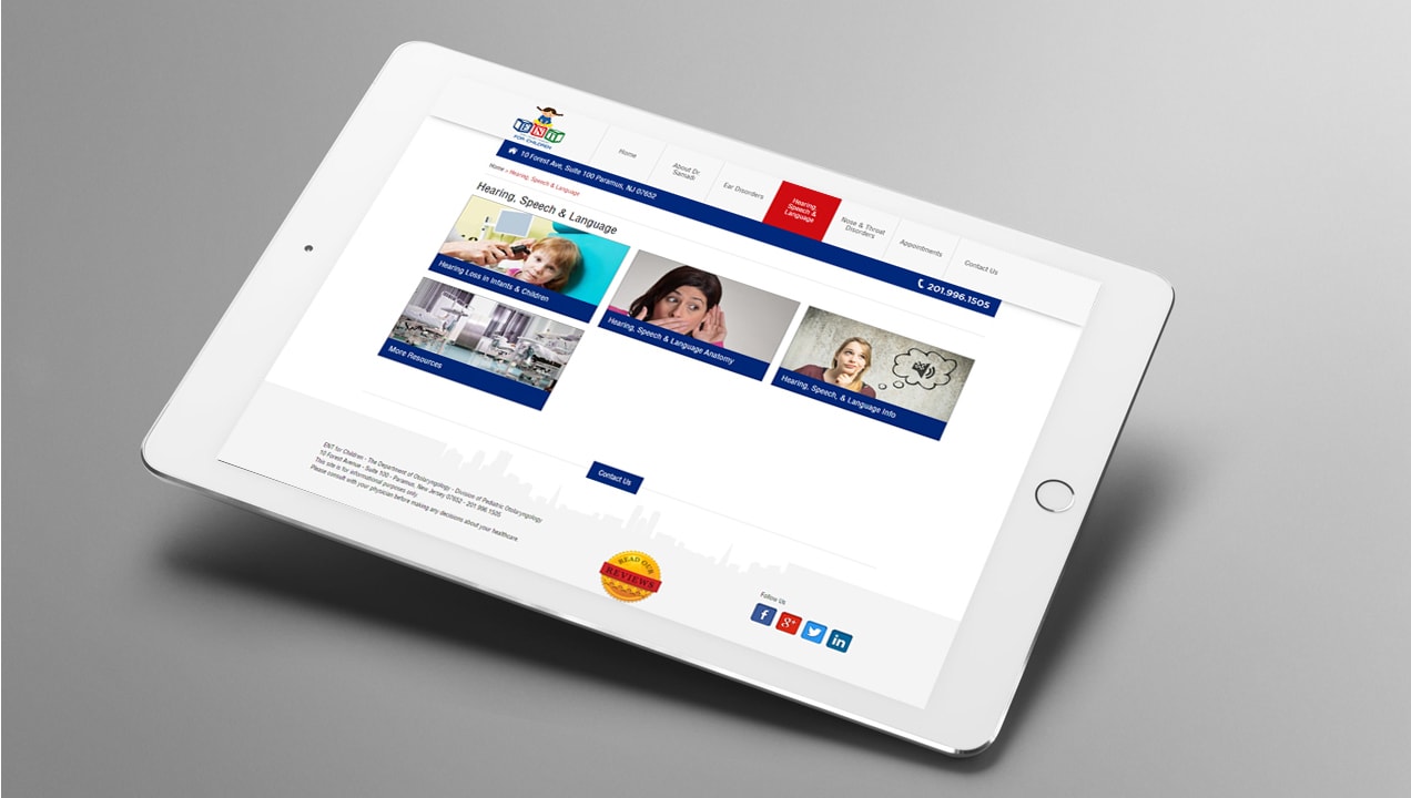 ENT for Children NJ Doctor Digital Marketing | Website Design & SEO