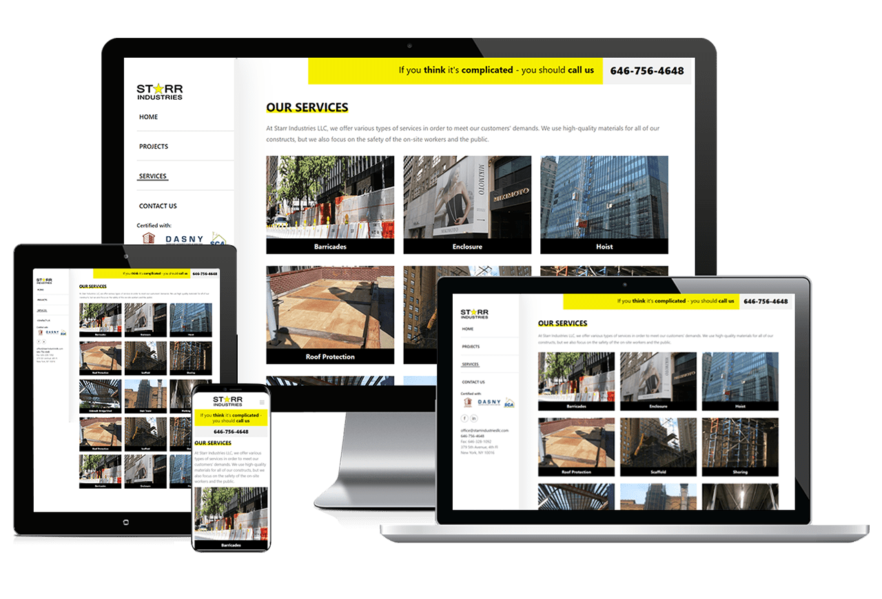 Scaffolding Services Website Design | Best Web Design for Construction ...
